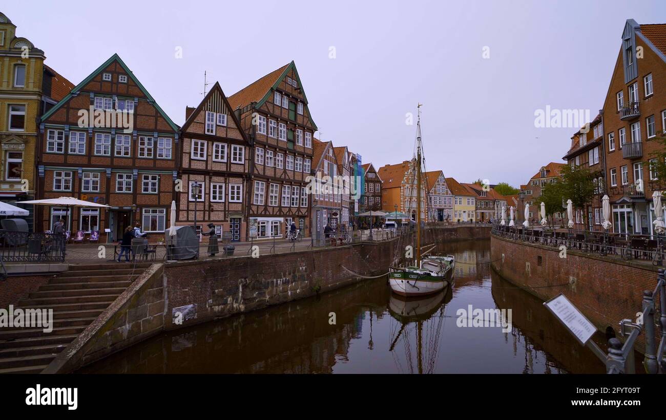 Typical view in the historic district of Stade Germany Stock Photo - Alamy