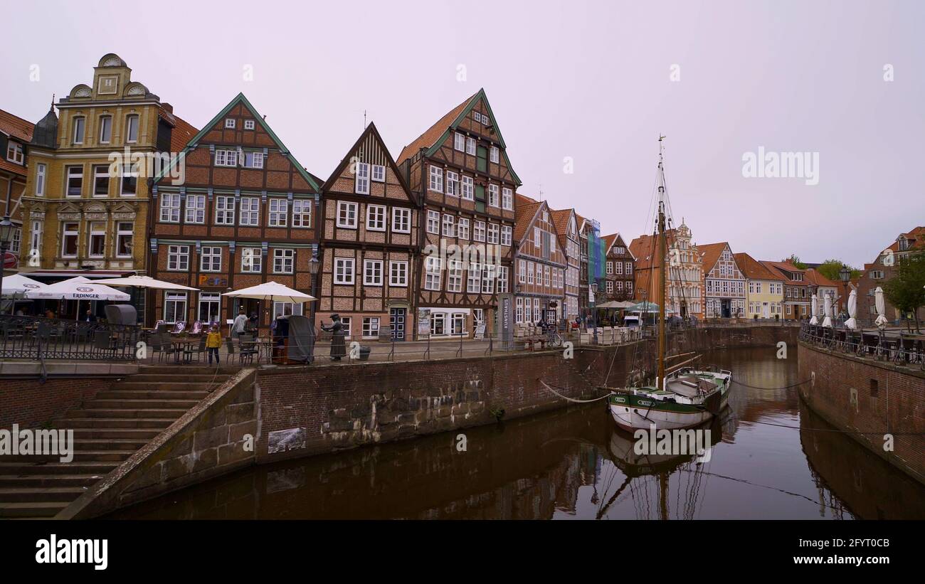 Beautiful view in the historic city of Stade Germany Stock Photo - Alamy