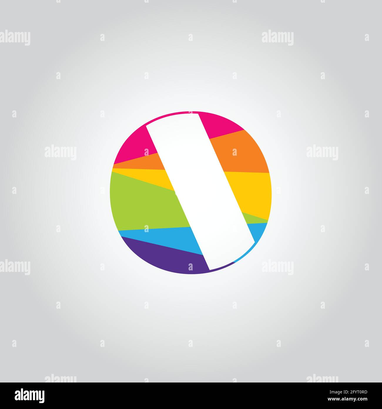 Rainbow color O letter modern illustration template vector Stock Vector ...