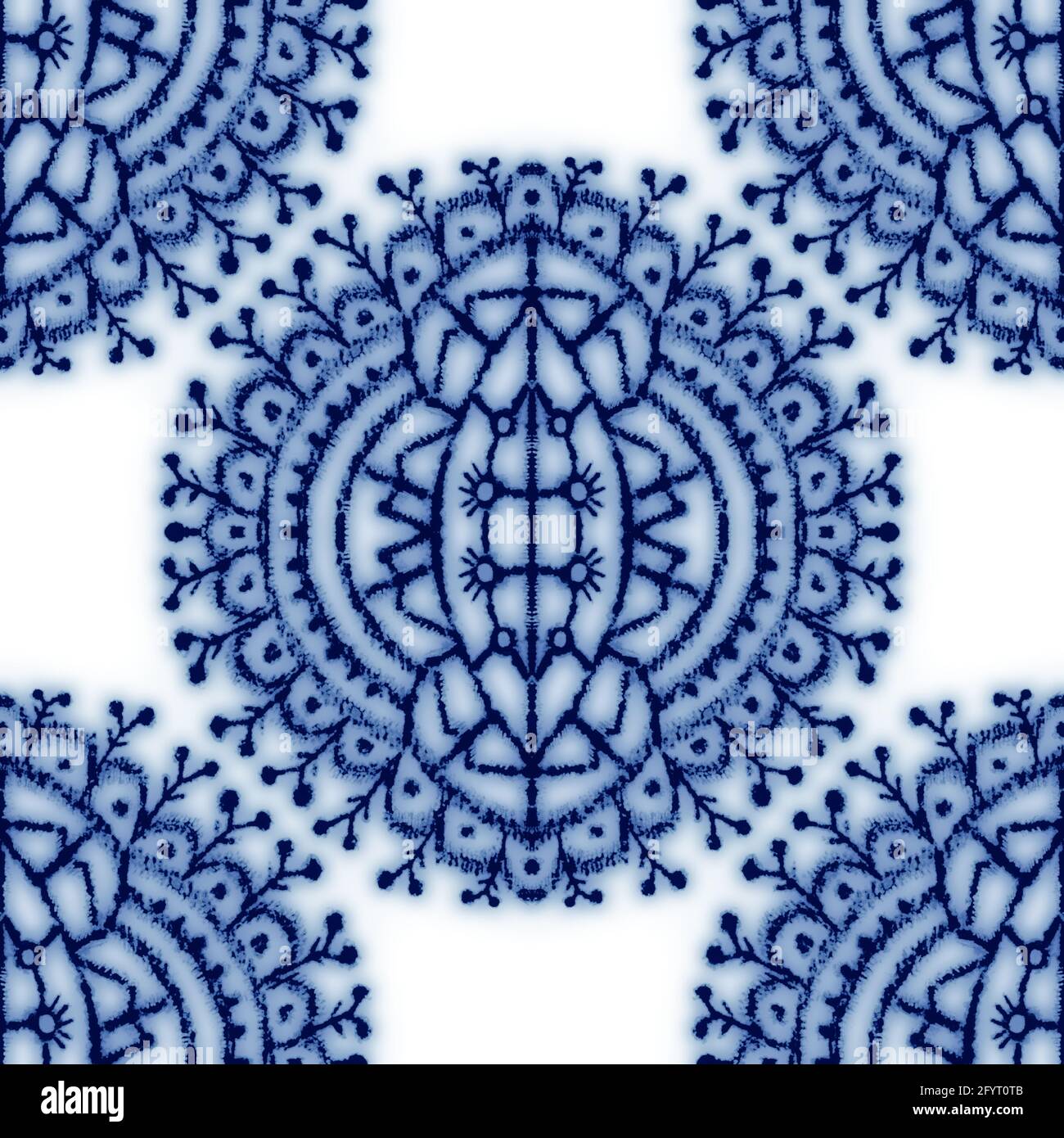 Seamless classic blue and white ceramic design Stock Photo - Alamy