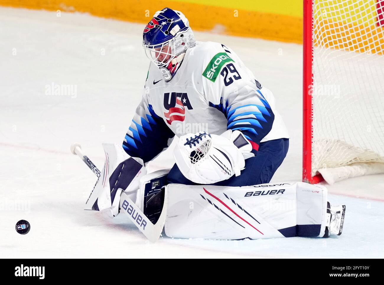 Riga, Latvia. 29th May, 2021. The United States' goalkeeper Jake ...