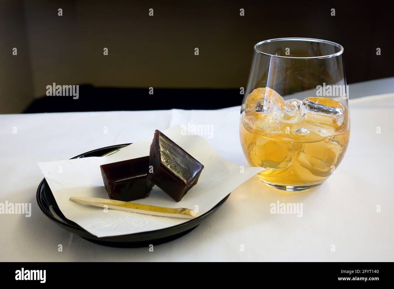 Traditional Japanese sweets (wagashi) made with red azuki beans Stock ...
