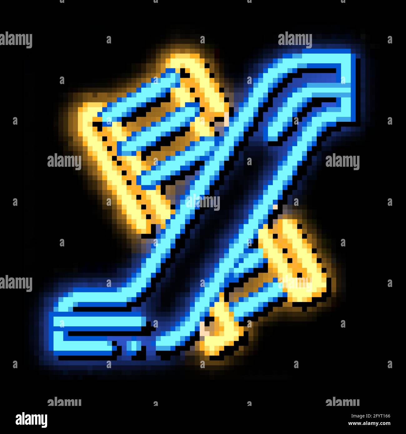 Interactive Kids Playground Slide neon glow icon illustration Stock ...