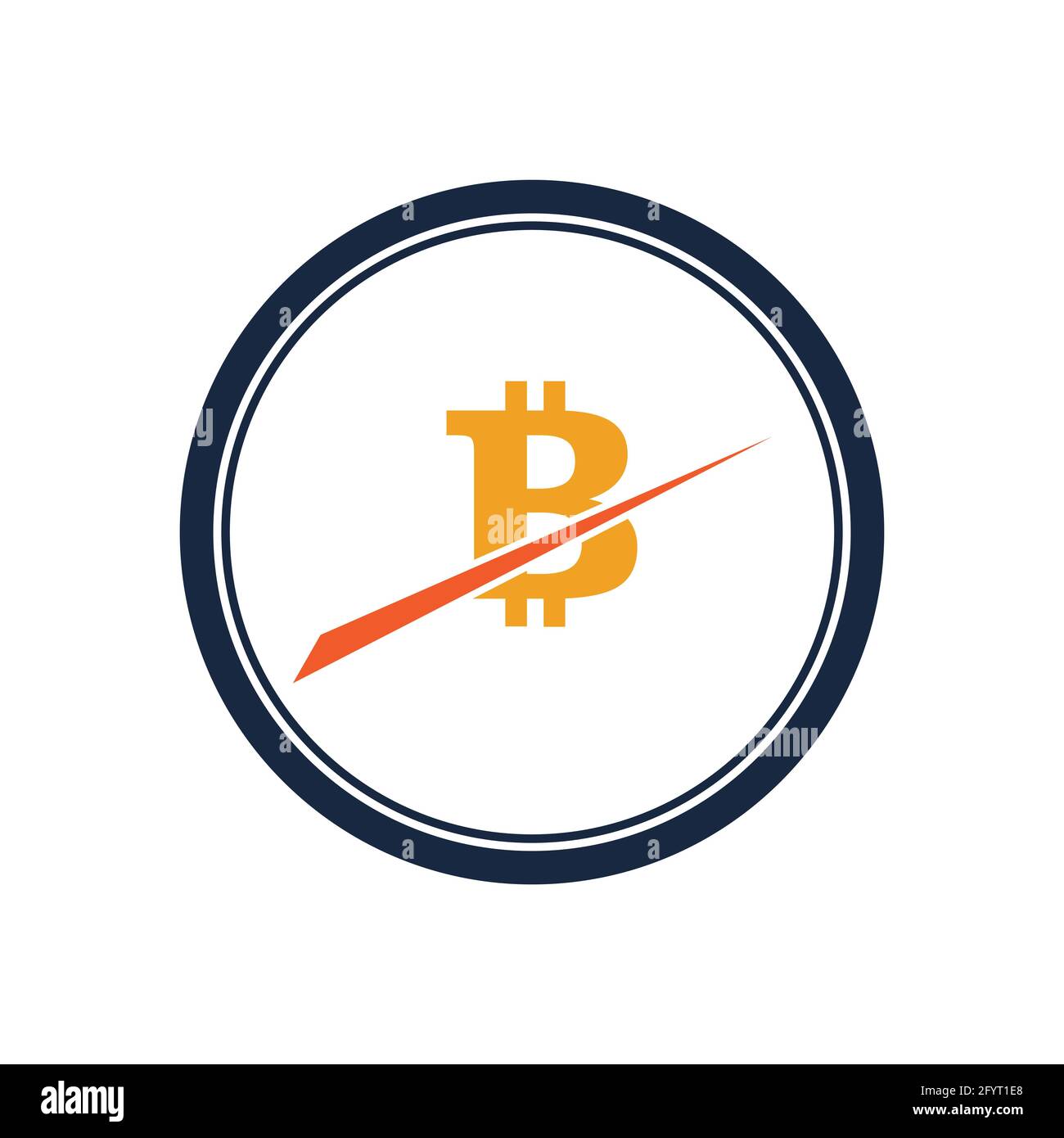 illustration Bitcoin crypto currency logo design Stock Vector Image ...