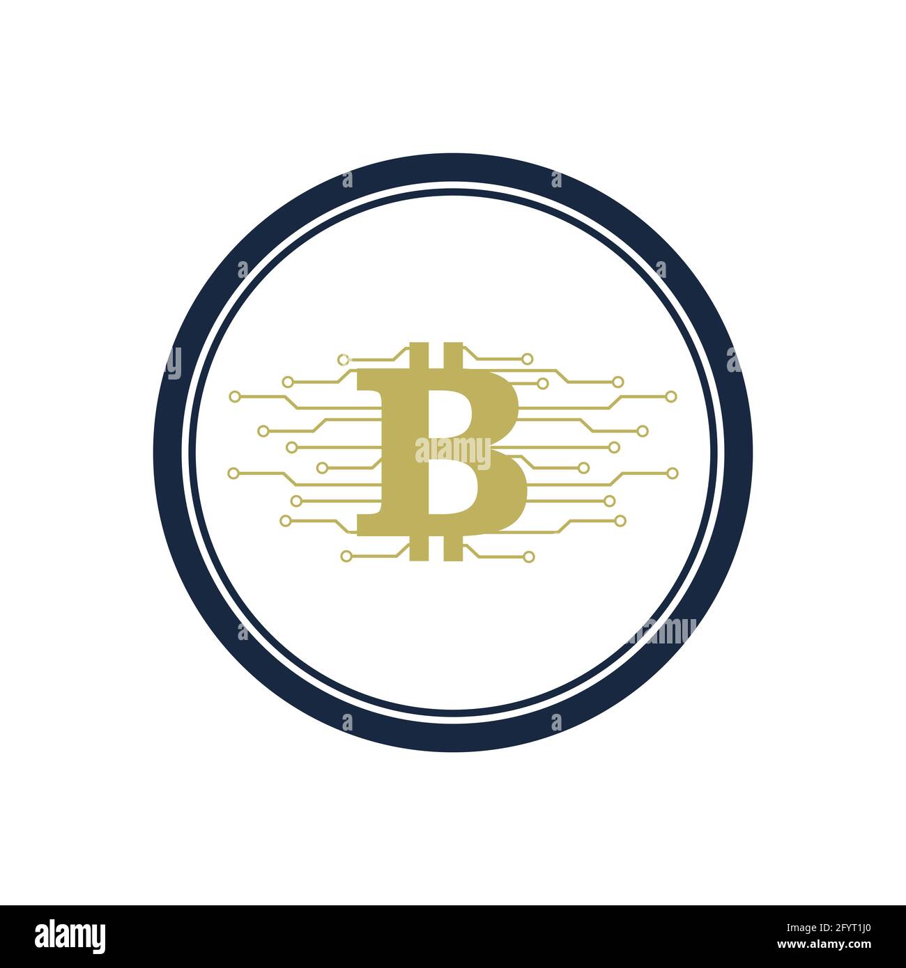 illustration Bitcoin crypto currency logo design Stock Vector Image ...