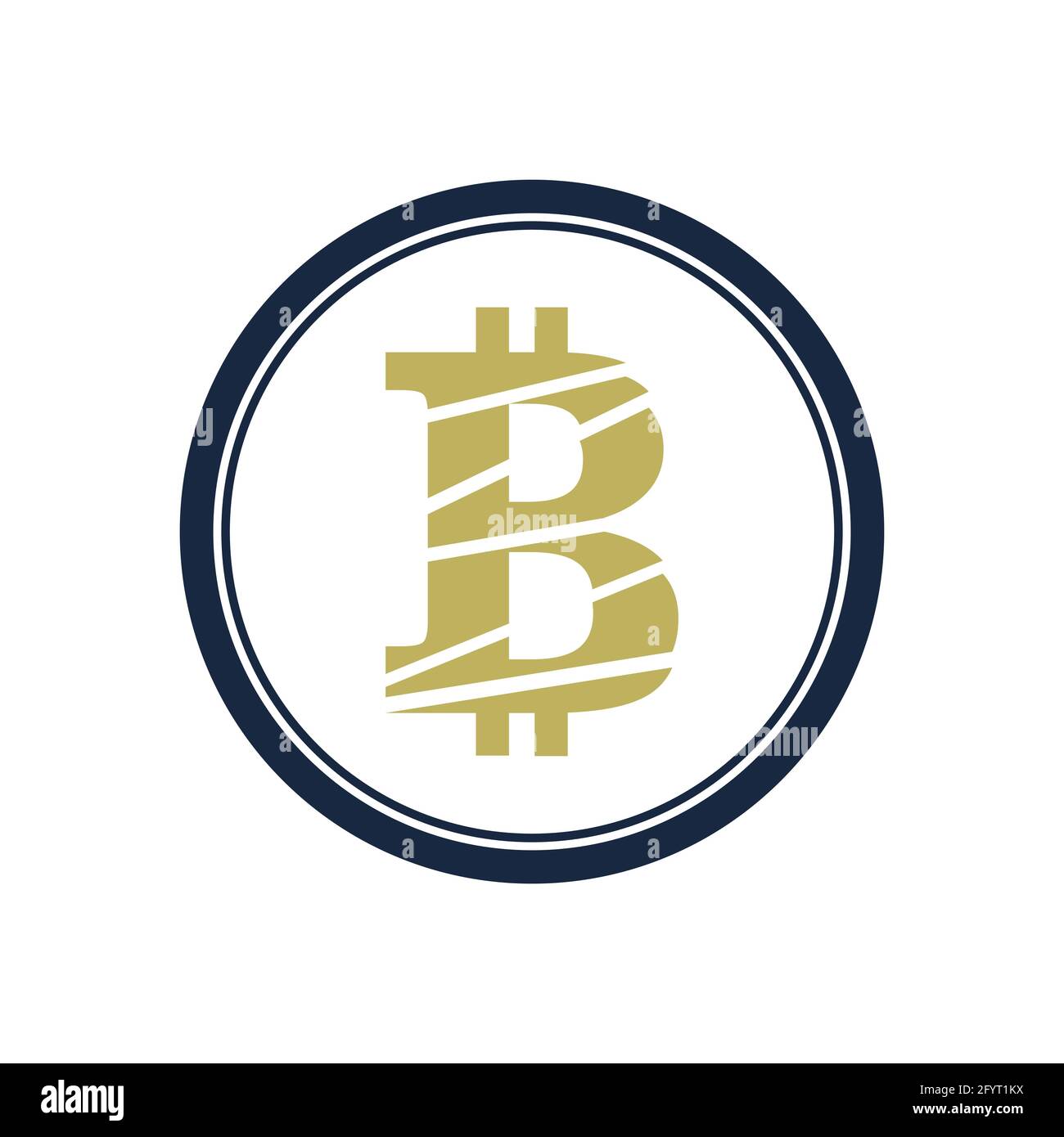 illustration Bitcoin crypto currency logo design Stock Vector Image ...