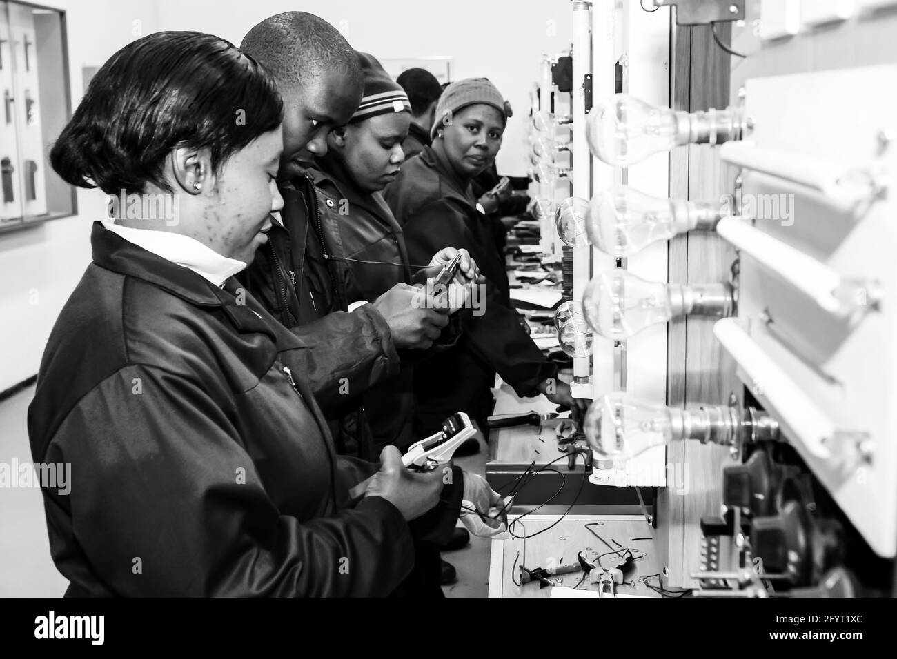 Vocational training south africa Black and White Stock Photos & Images ...