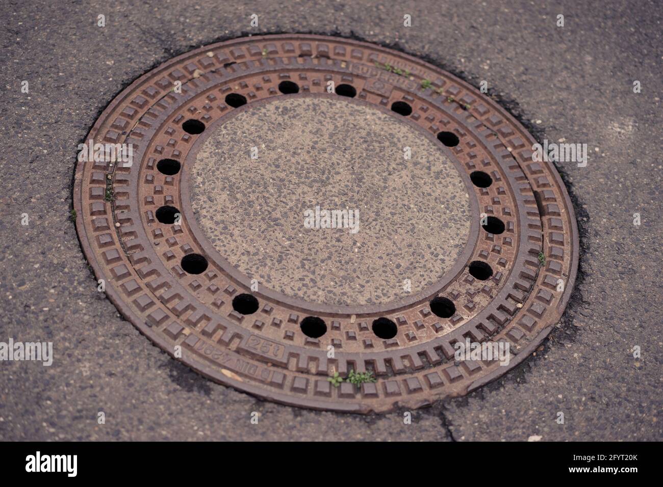 A closeup shot of sewer hatch Stock Photo - Alamy