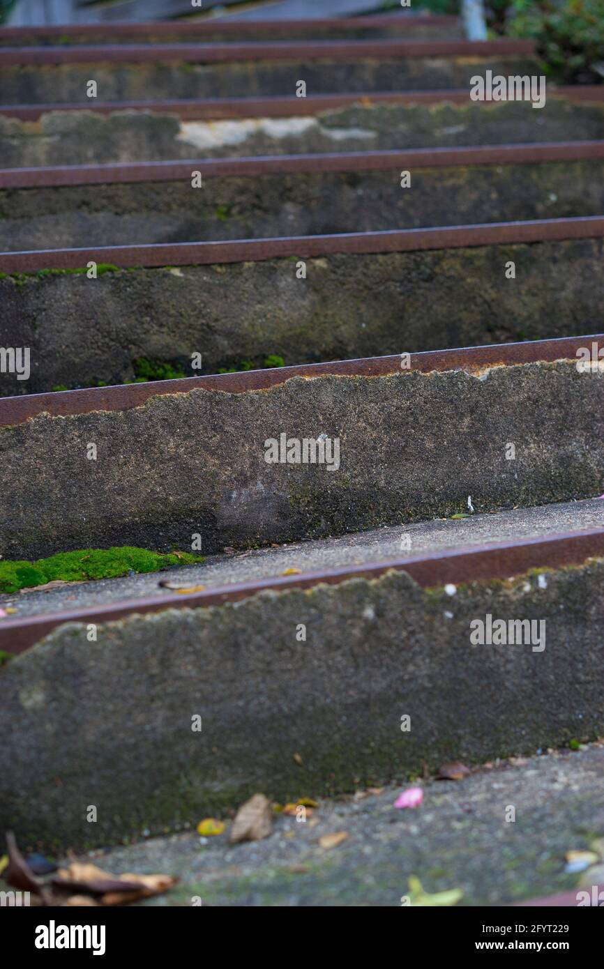 Closeup shot metal stairs hi-res stock photography and images - Alamy