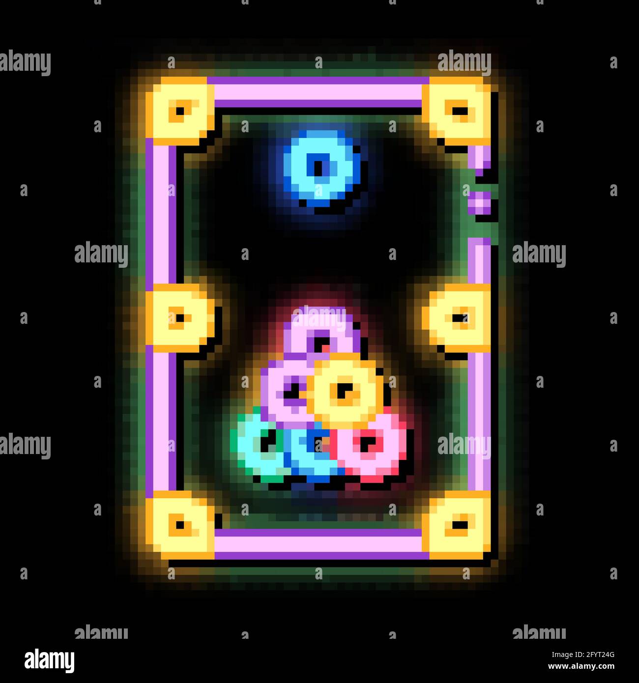 Interactive Game Billiard neon glow icon illustration Stock Vector ...