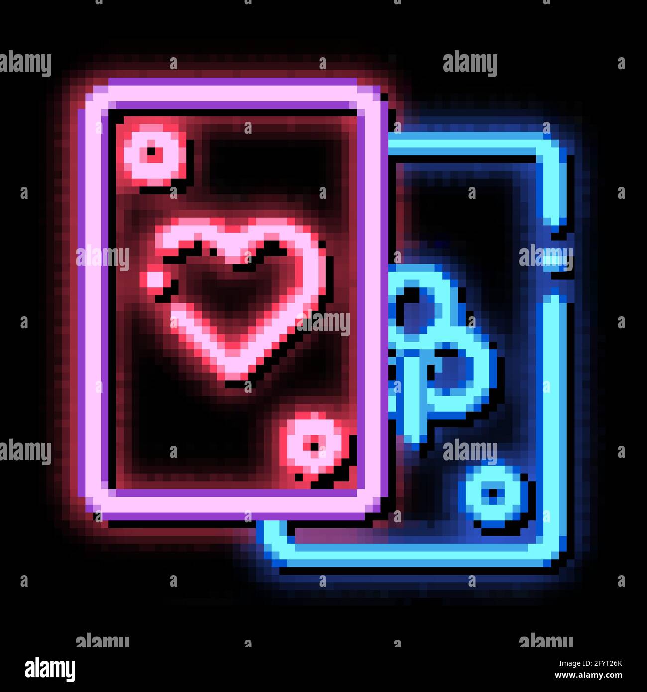 Game Element Cards neon glow icon illustration Stock Vector Image & Art ...