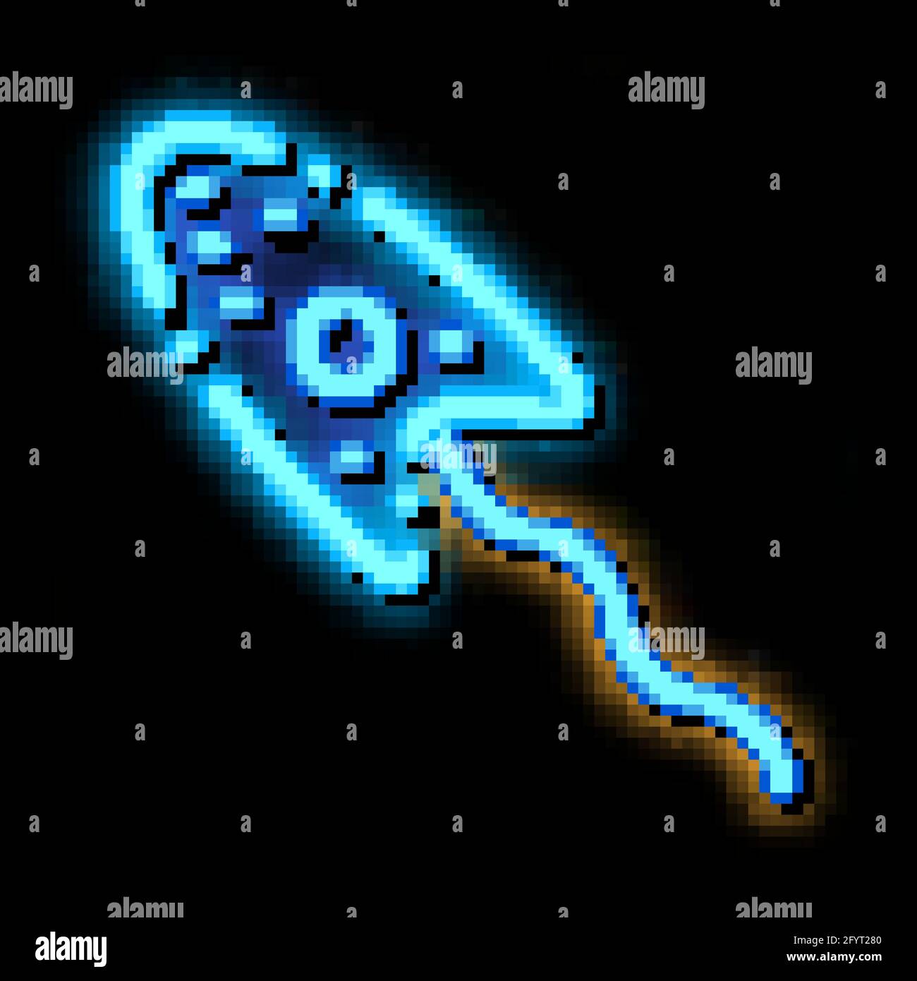 Microscopic Bacteria Germ neon glow icon illustration Stock Vector ...