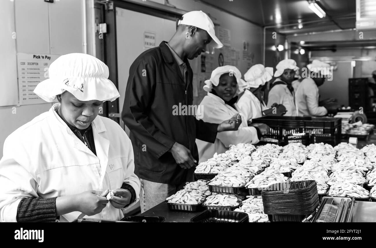 African food processing Black and White Stock Photos & Images - Alamy
