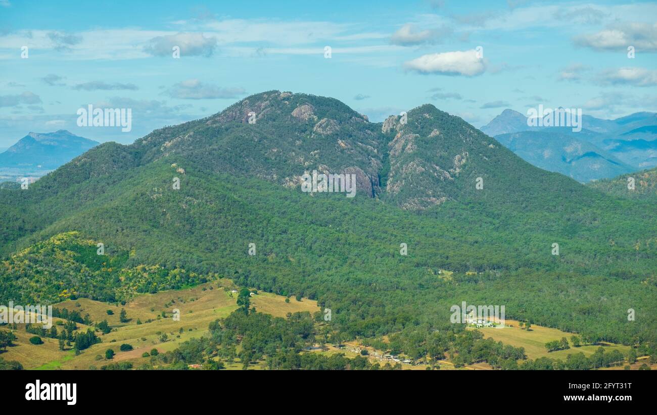 Mt Moon, from Mt Greville. Mt Barney and Maroon are in the background ...