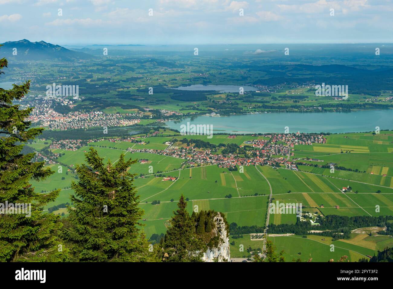 Forggensee from Tegelberg, Germany Stock Photo - Alamy