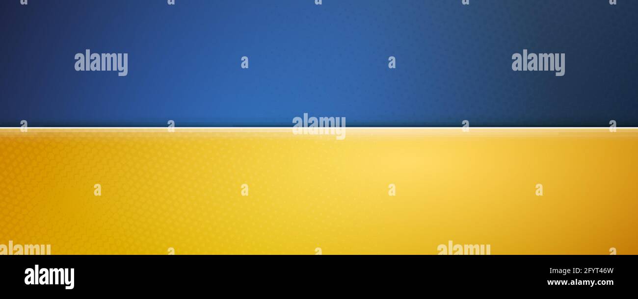 Blue-Yellow background divided into two parts by horizontal line ...