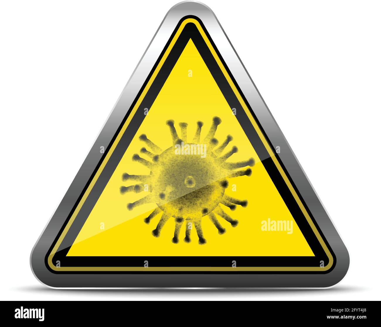 3d realistic virus warning sign Stock Vector Image & Art - Alamy
