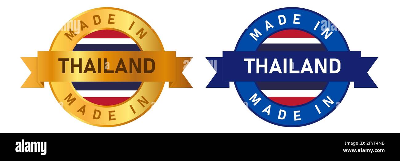 Made in Thailand label stamp for product manufactured by Thai company ...