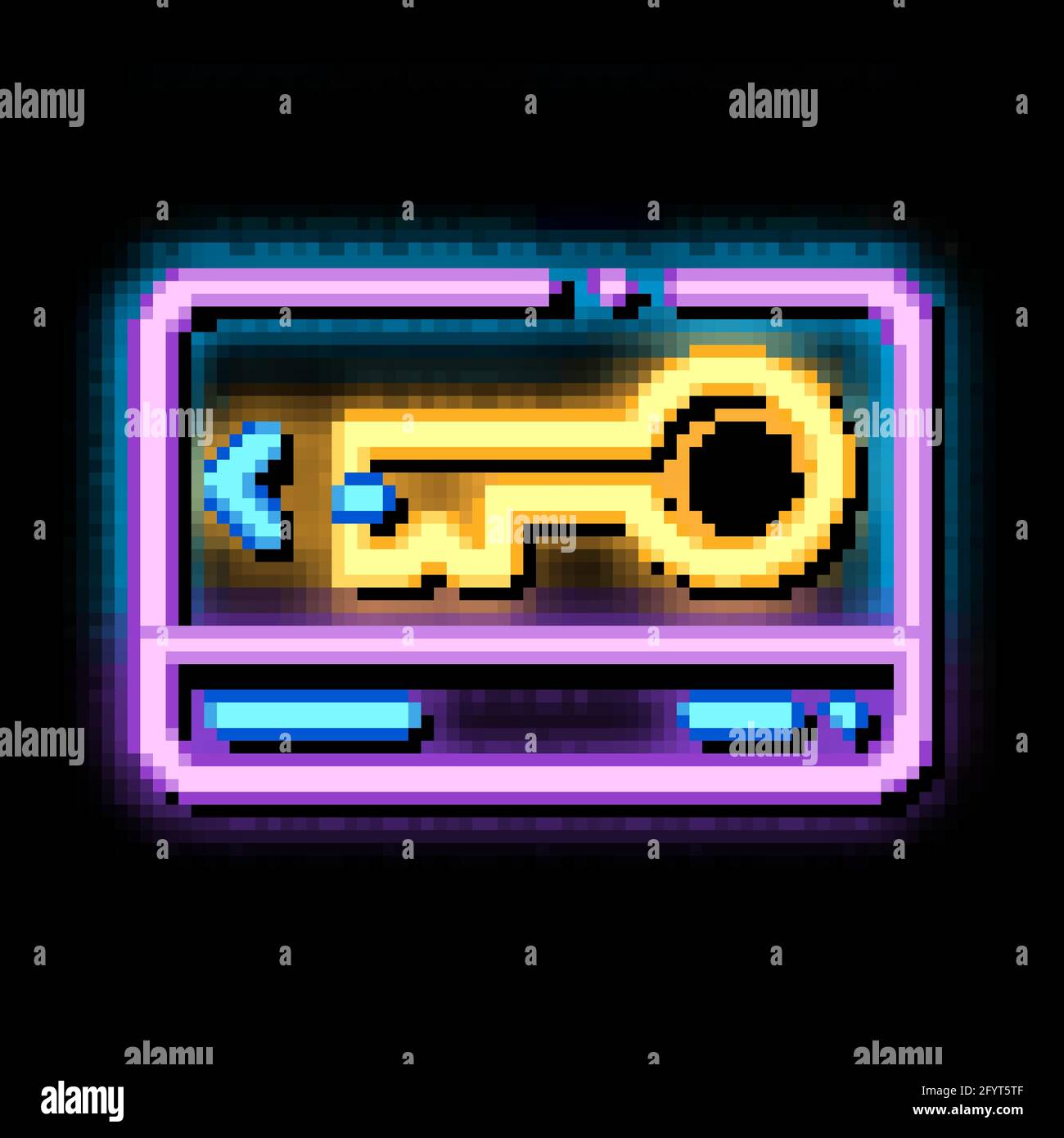 Electronic Card Key neon glow icon illustration Stock Vector Image ...