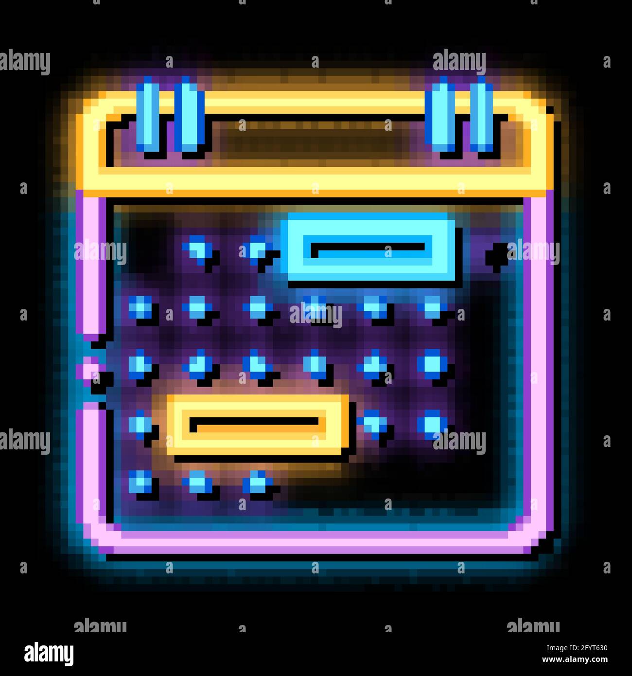 Calendar Month Page neon glow icon illustration Stock Vector Image ...