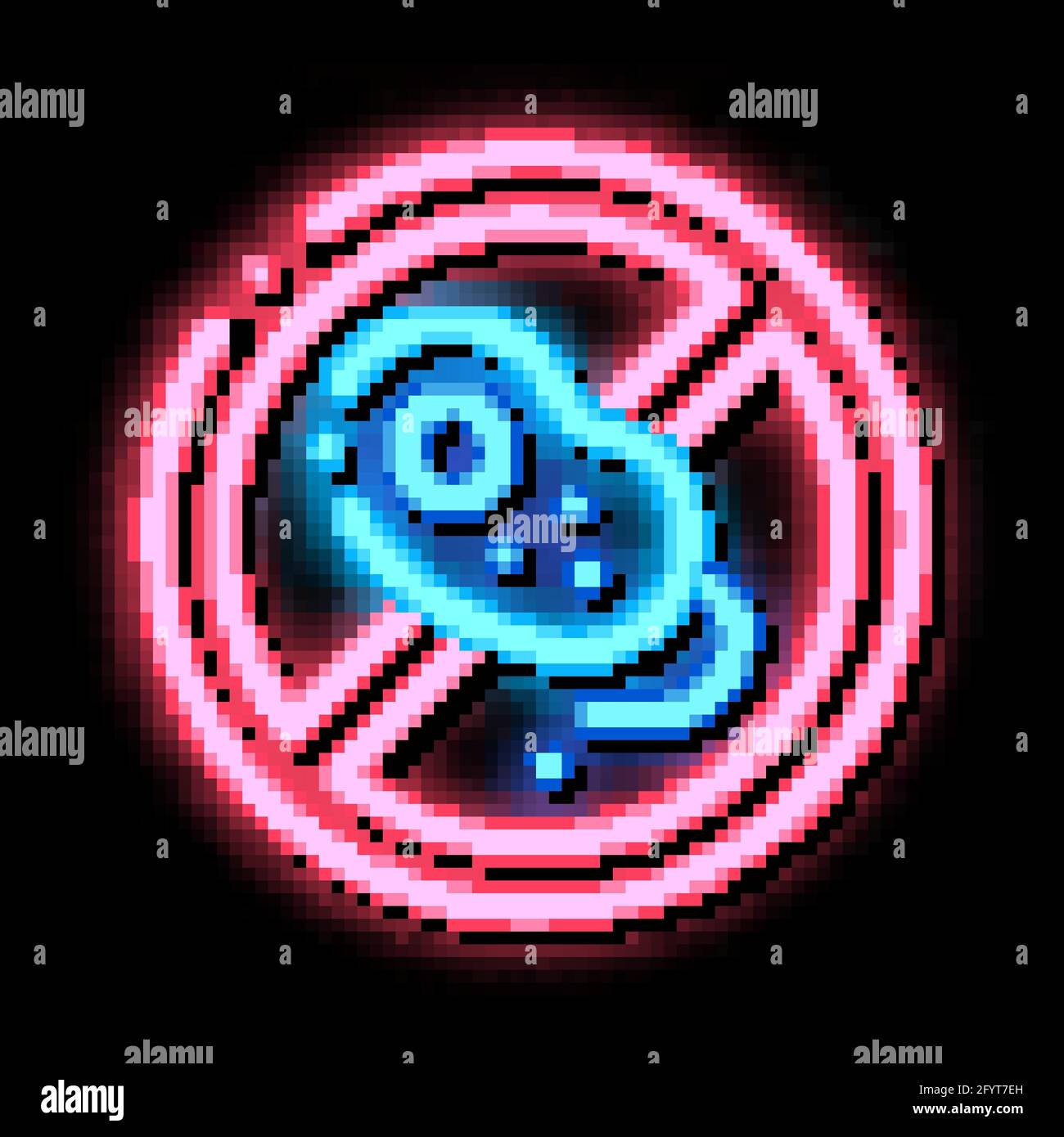 Anti Bacillus Bacteria neon glow icon illustration Stock Vector Image ...