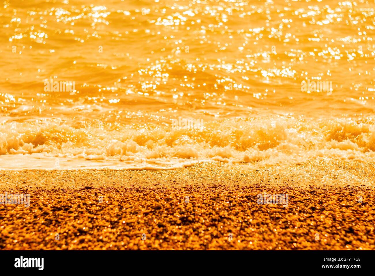 Abstract nature summer or spring ocean sea background. Small waves on ...