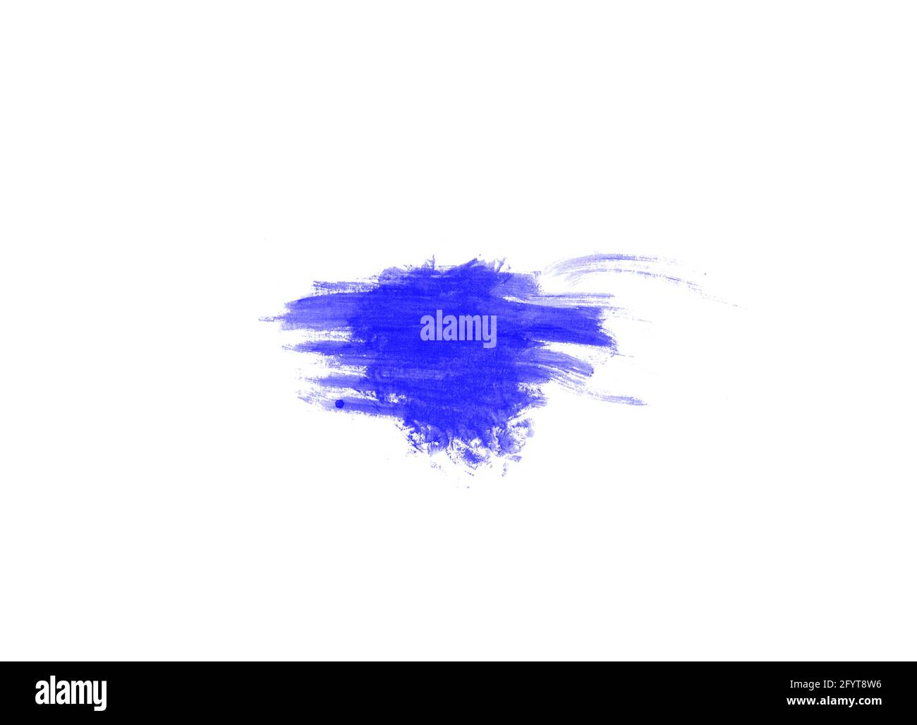 Beautiful smear brushes for painting on blue background. Brush for art ...