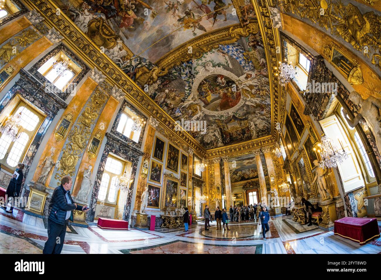 The interior decoration of Colonna palace in rome Stock Photo - Alamy