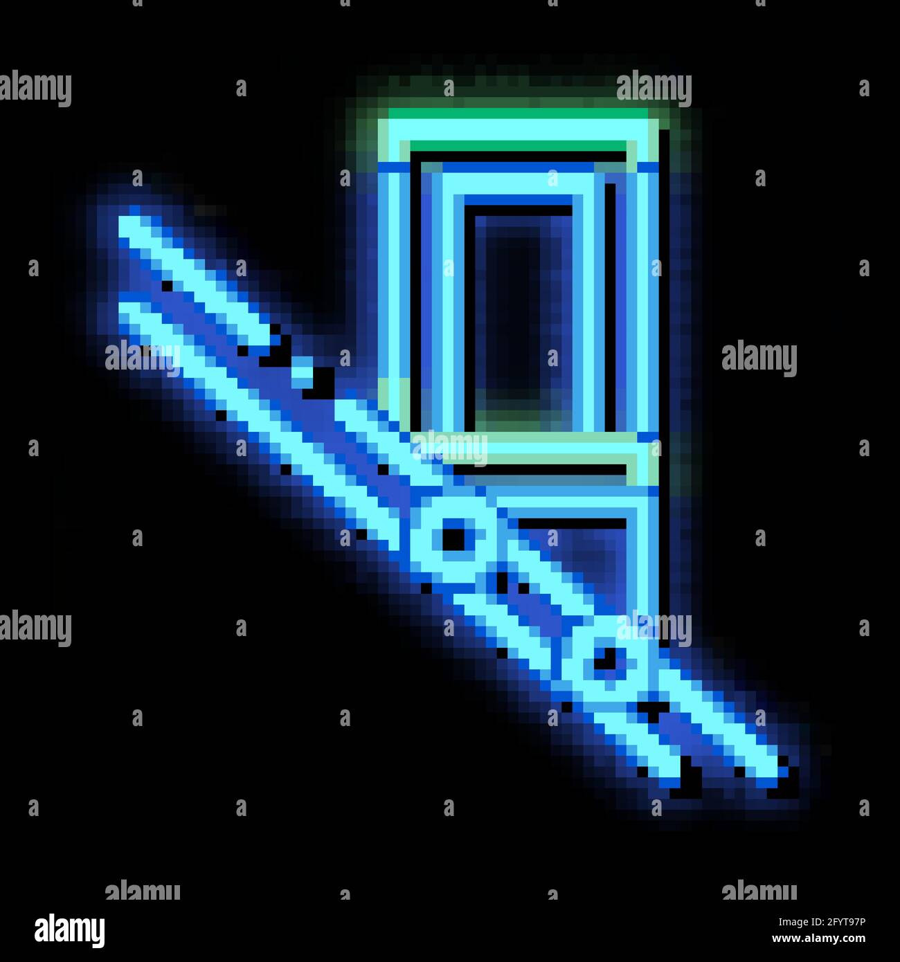 Public Transport Inclined Elevator neon glow icon illustration Stock ...