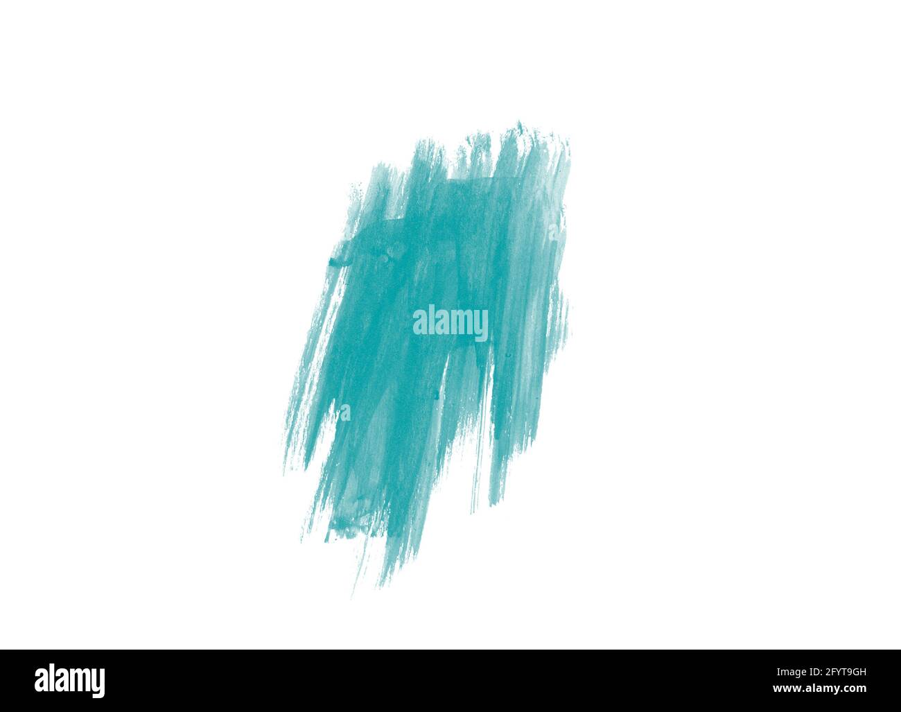 Stroke turquoise brushes for painting isolated on white background ...