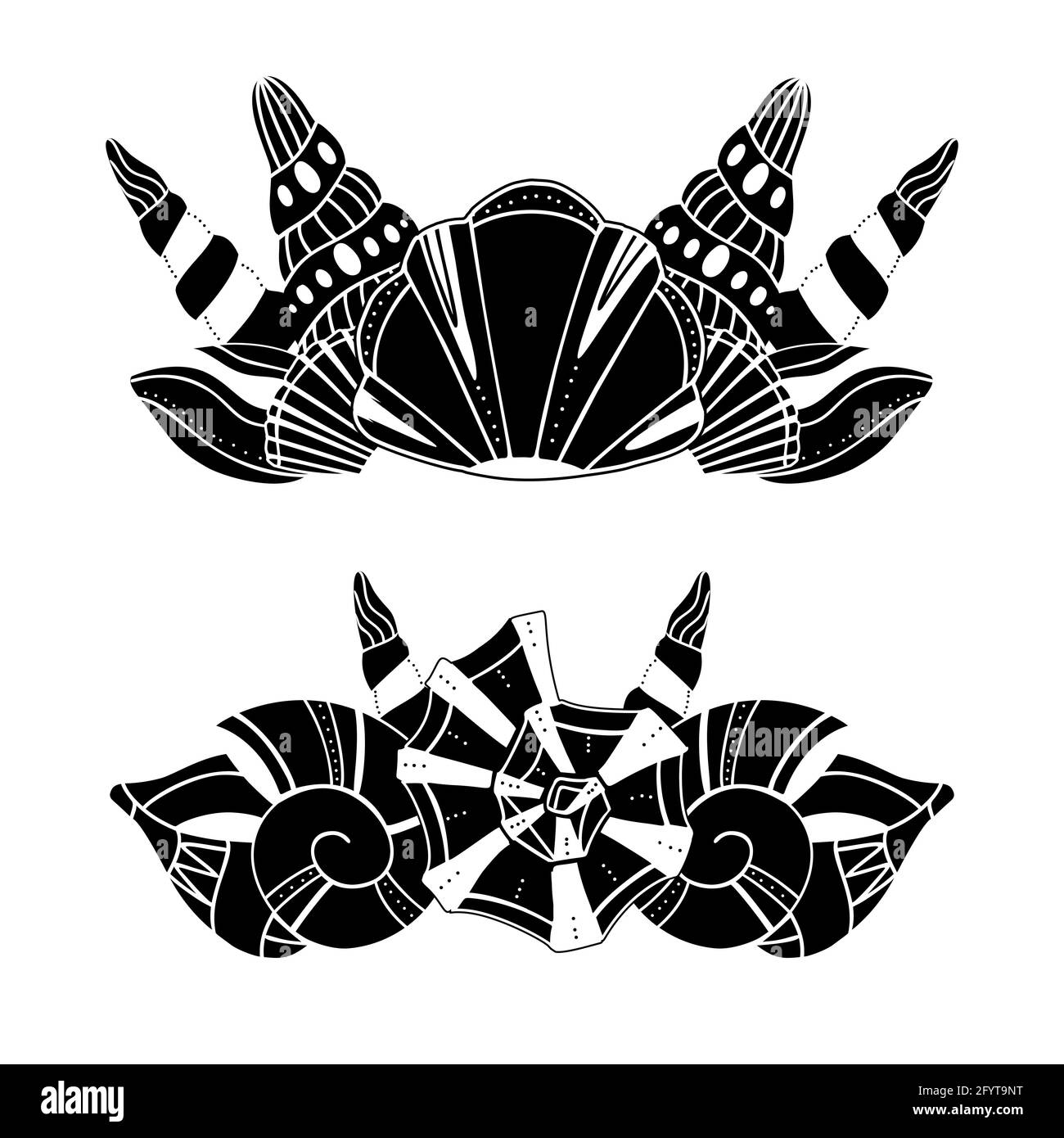 Snails crown Black and White Stock Photos & Images - Alamy