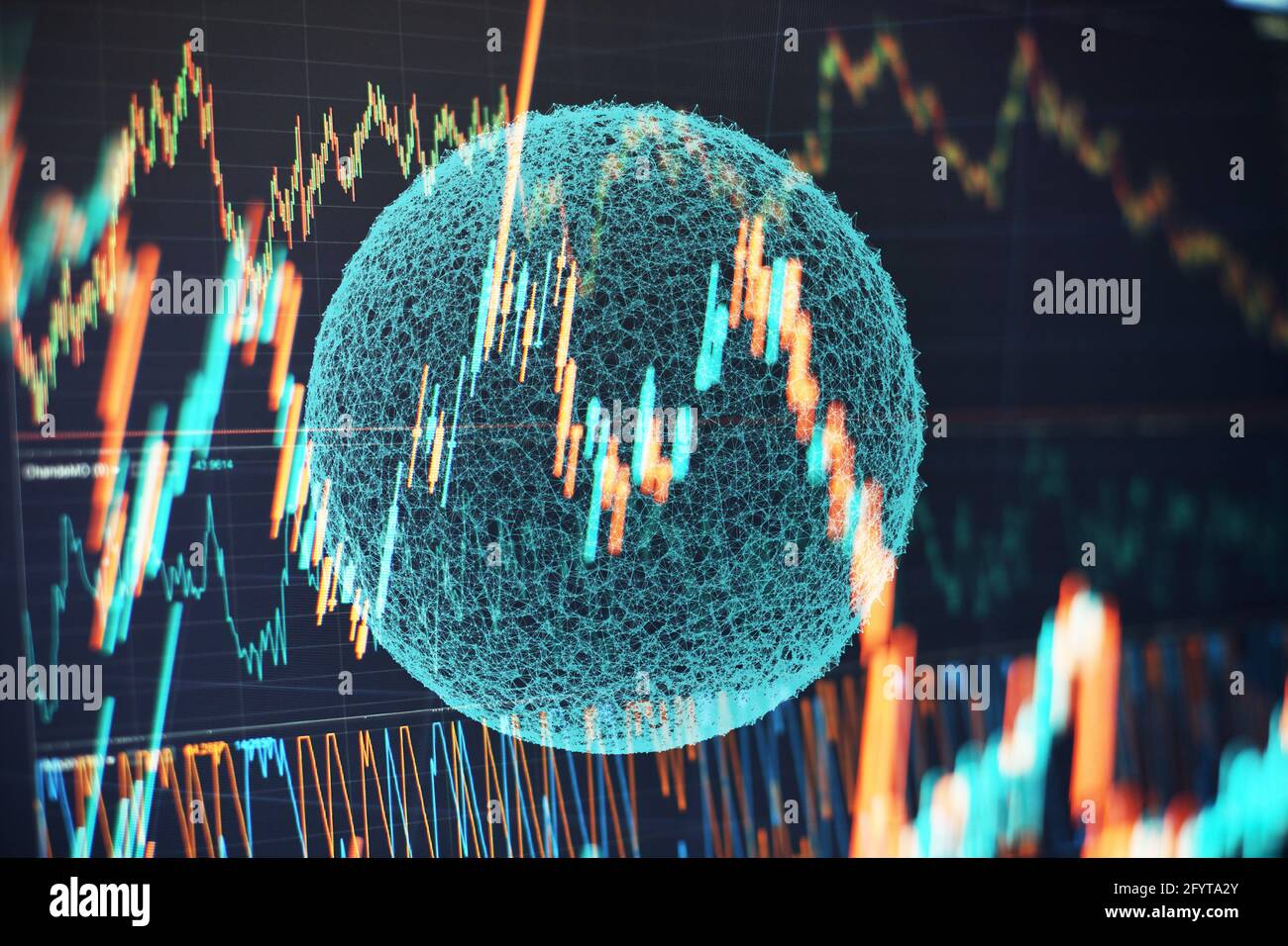 Stock market or forex trading graph in graphic concept suitable for ...