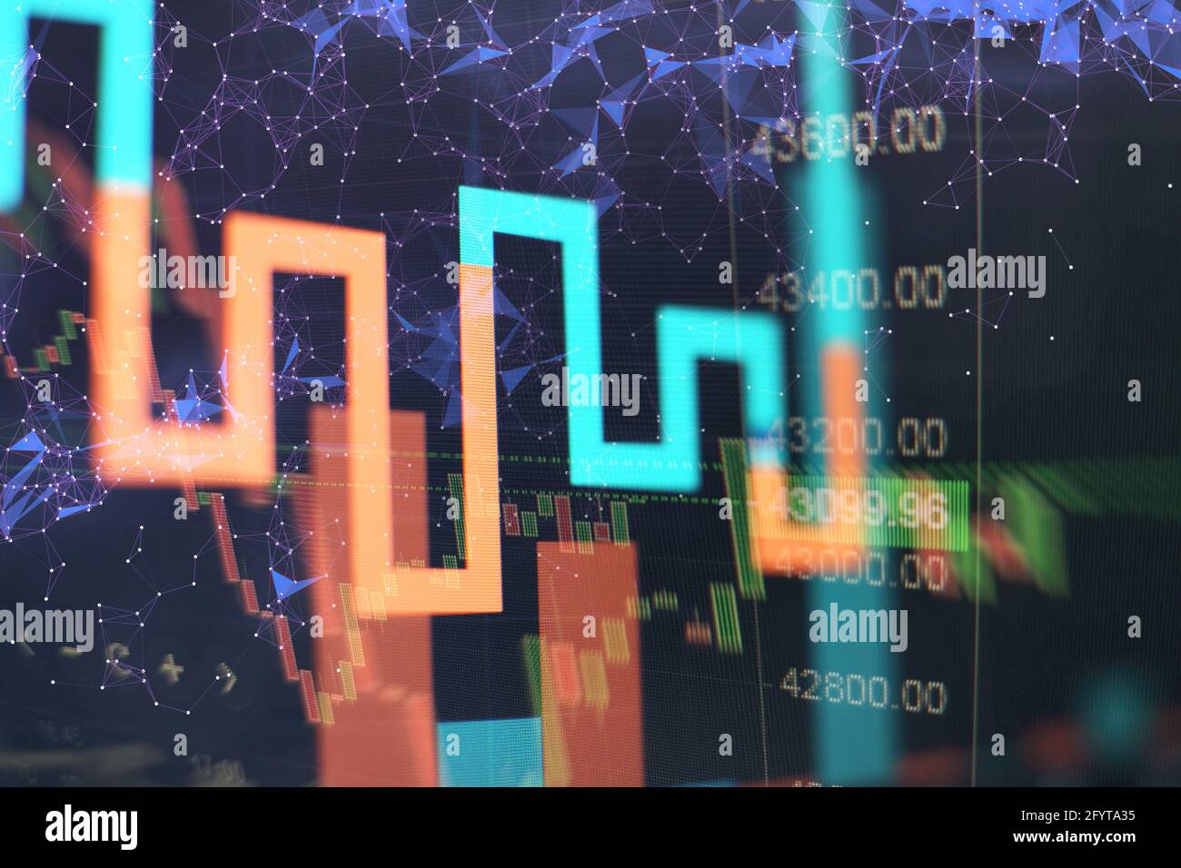 Stock market or forex trading graph in graphic concept suitable for ...