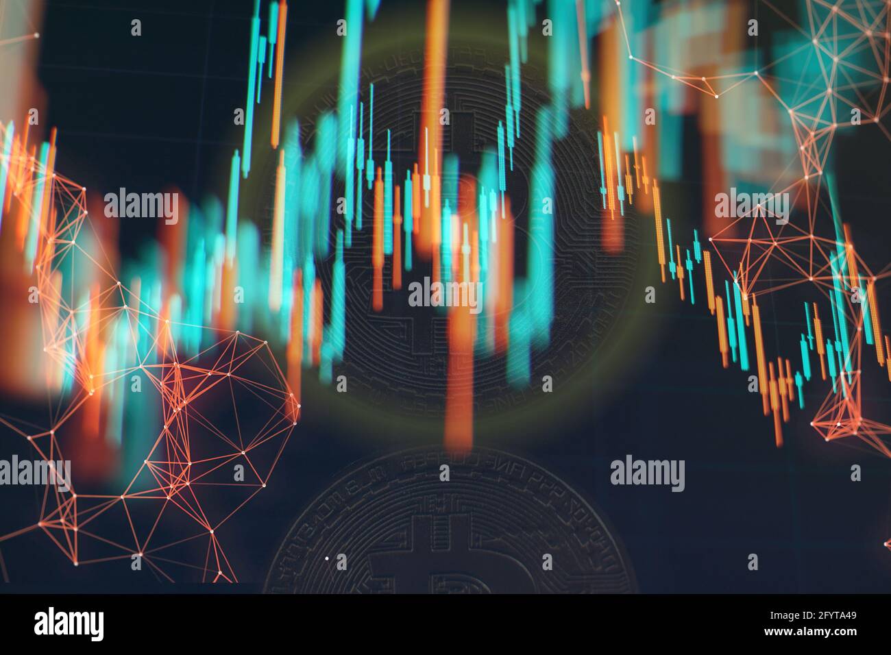 Stock market or forex trading graph in graphic concept suitable for ...
