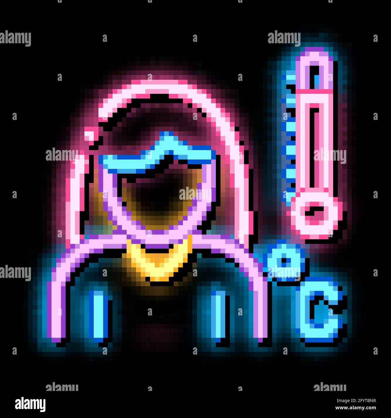 Head Rush Girl Symptomp Of Pregnancy neon glow icon illustration Stock ...