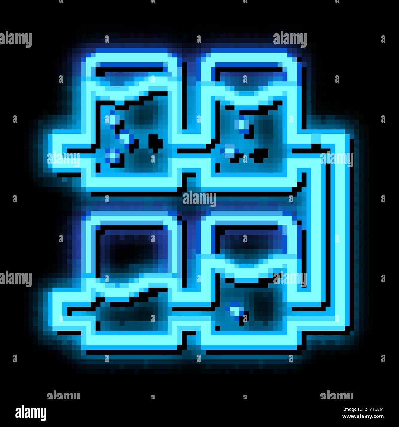 Water Treatment Filter neon glow icon illustration Stock Vector Image ...