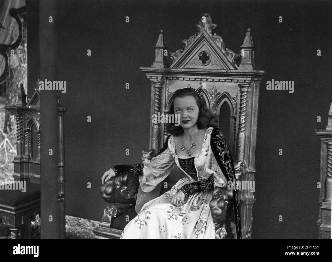 WANDA HENDRIX on set candid taken by actor FELIX AYLMER during filming ...