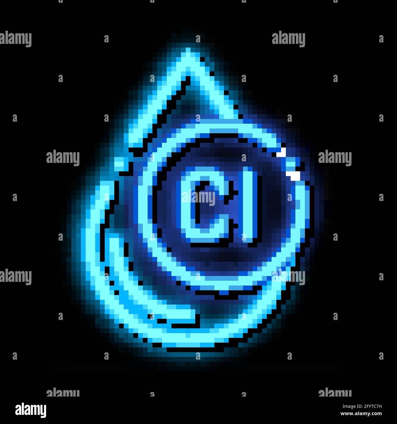 Water Cistern Tower neon glow icon illustration Stock Vector Image ...
