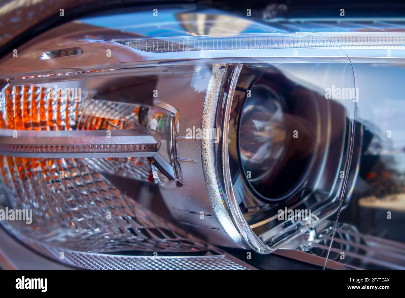 Front auto light close up texture and pattern Stock Photo - Alamy