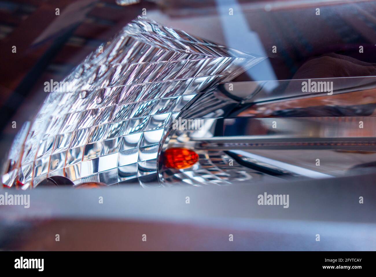 Front auto light close up texture and pattern Stock Photo - Alamy