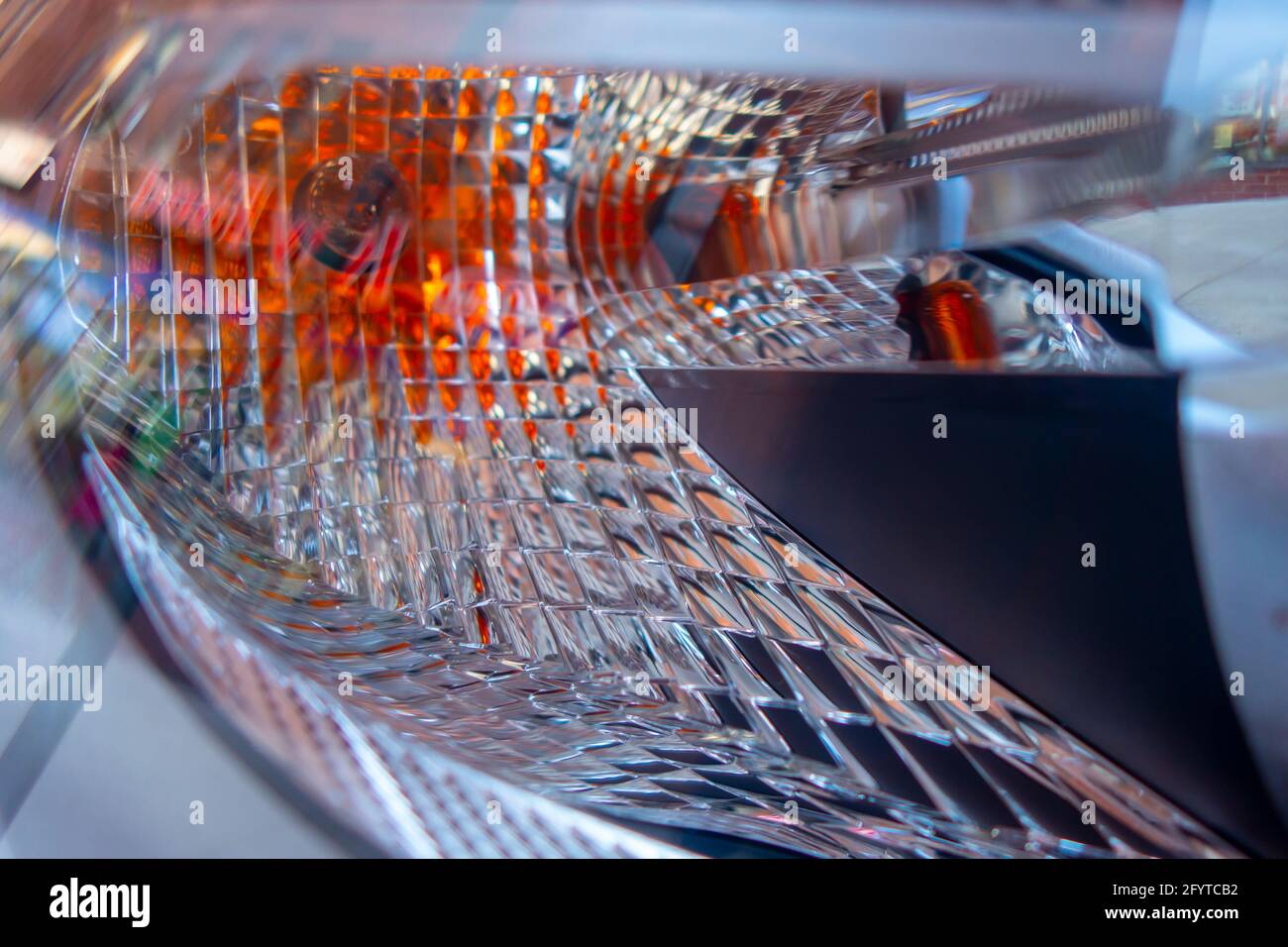 Front auto light close up texture and pattern Stock Photo - Alamy