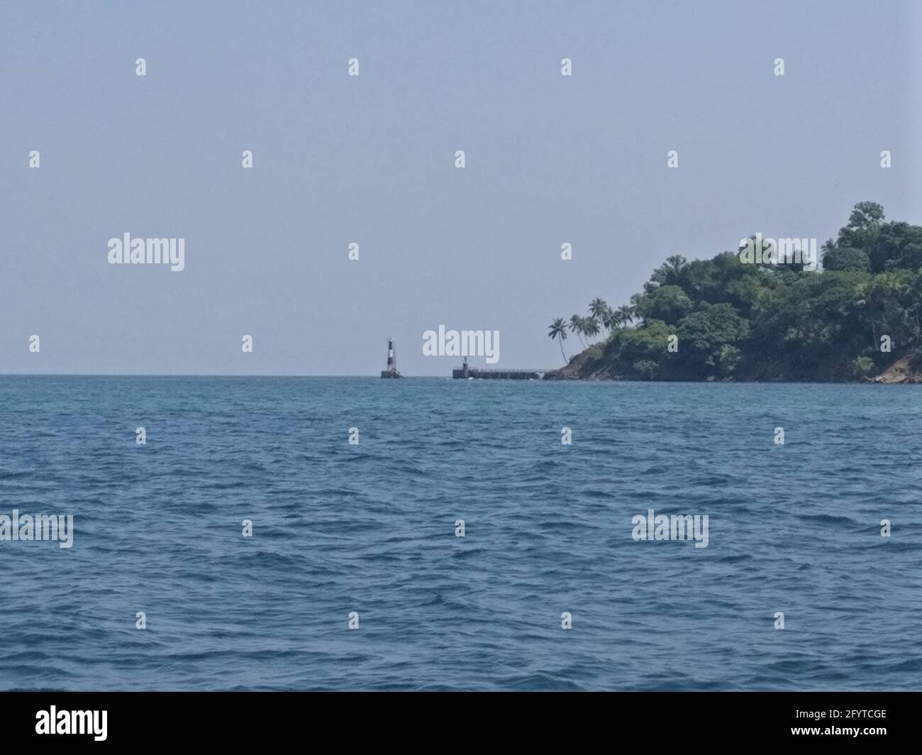 A mesmerizing view of the blue sky over the sea Stock Photo - Alamy