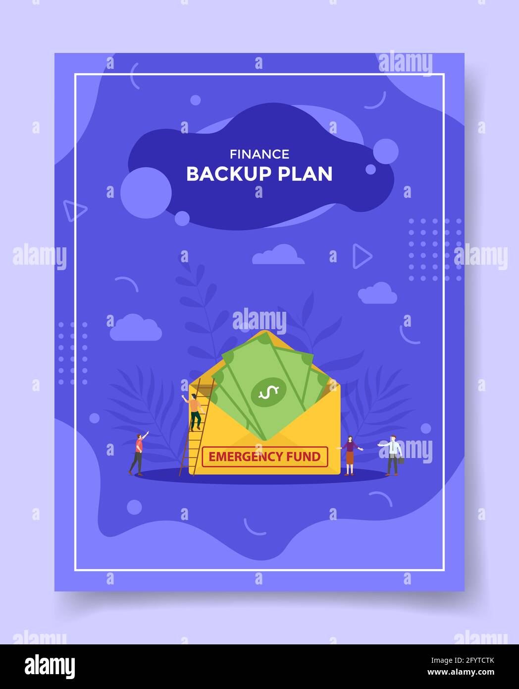 backup plan with liquid shape color flat style vector design ...