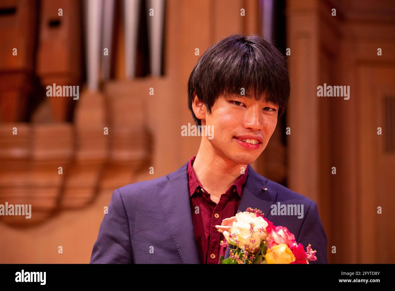 Japanese Keigo Mukawa poses for the photographer during the ...