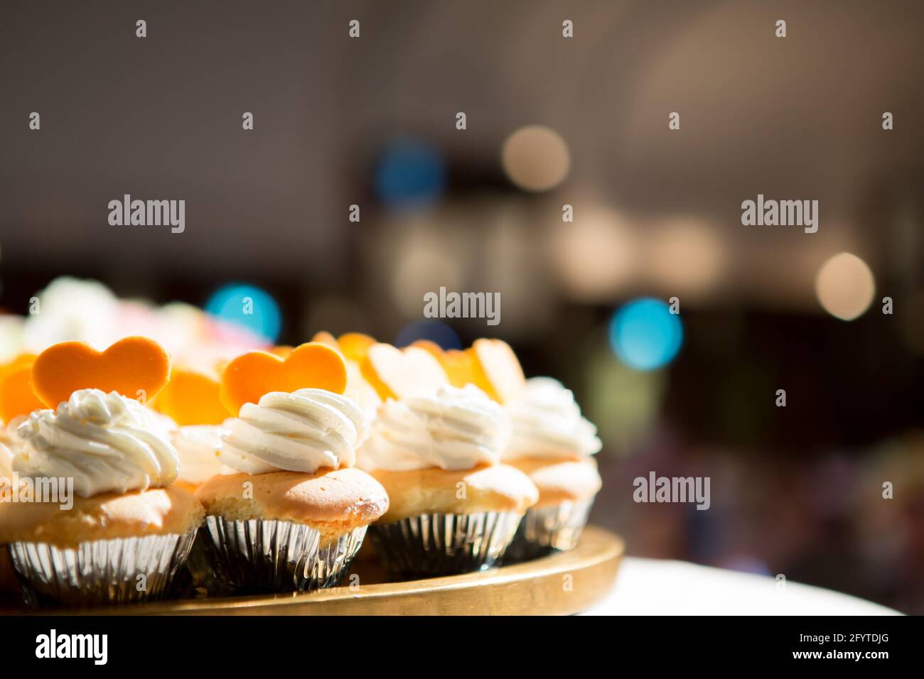 Wedding cake of cupcakes Stock Photo - Alamy