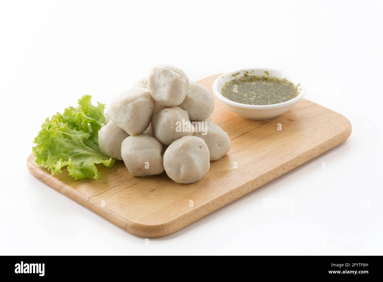 fish balls on white background Stock Photo - Alamy