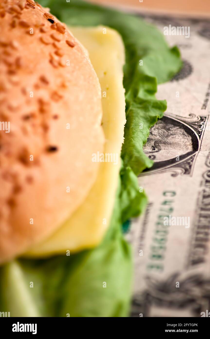 Hamburger with money hi-res stock photography and images - Alamy