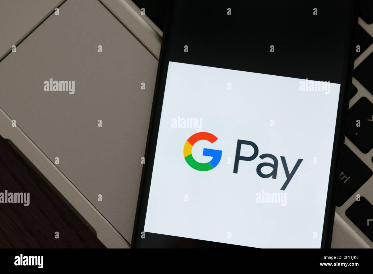 Krakow, Poland - September 30, 2020: GPay application sign on the ...