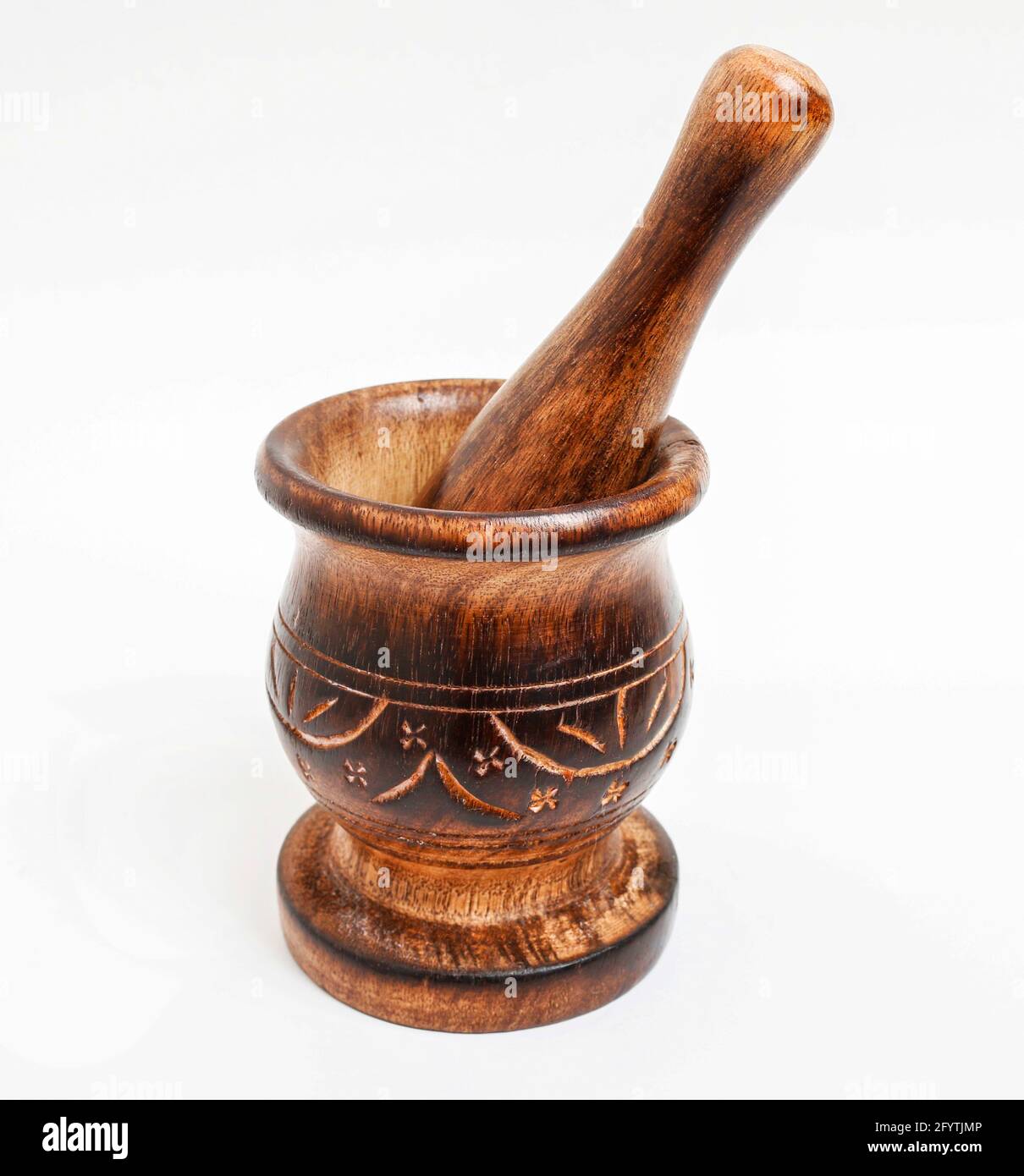 Wooden mortar isolated on white background. Graphic resources Stock ...