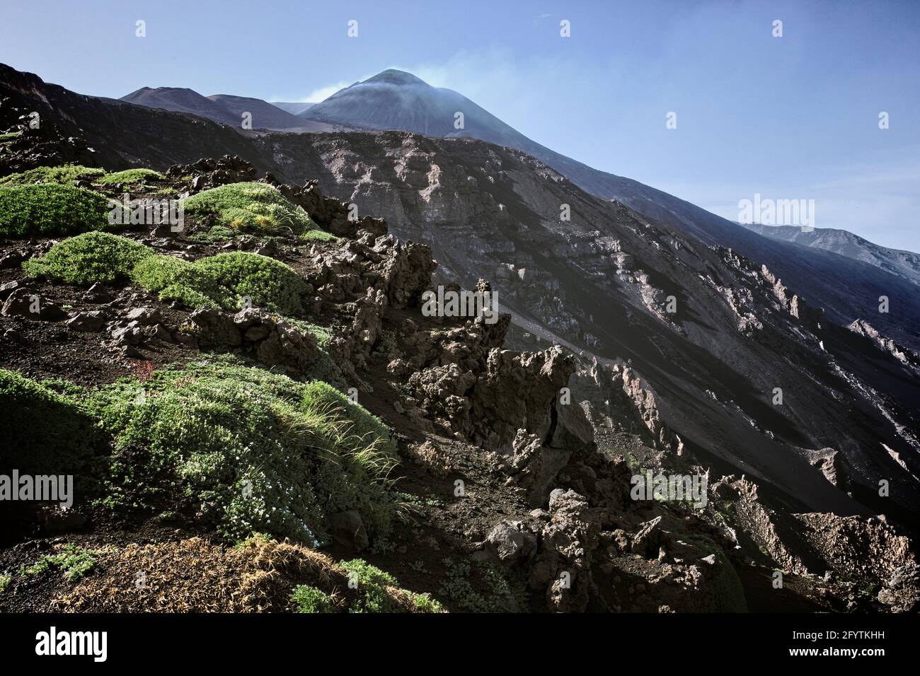 volcanic landscape of Sicily nature South-East crater of the Volcano ...